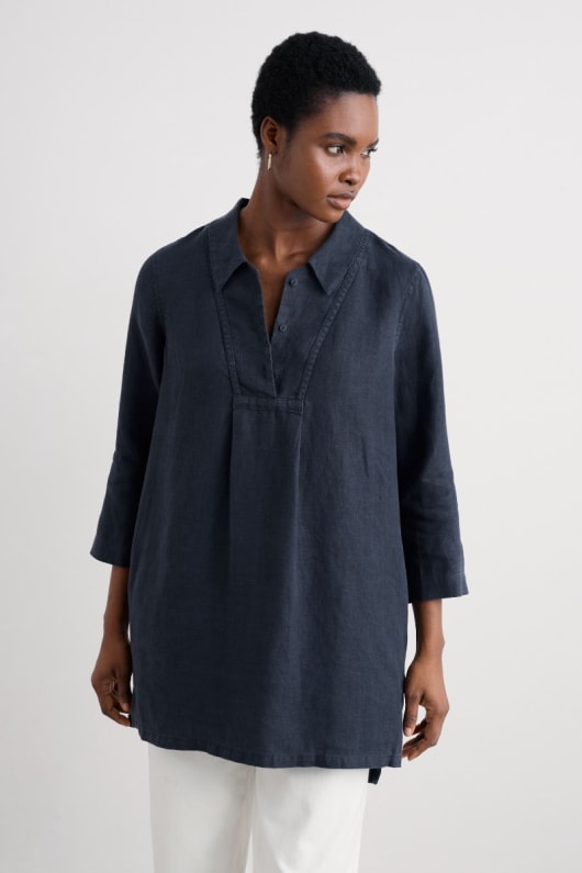 Tide Clock 3/4 Sleeve Tunic - Seasalt Cornwall